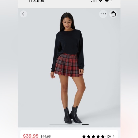 HALARA | Skirts | Halara Plaid Pleated Skirt With Shorts | Poshmark